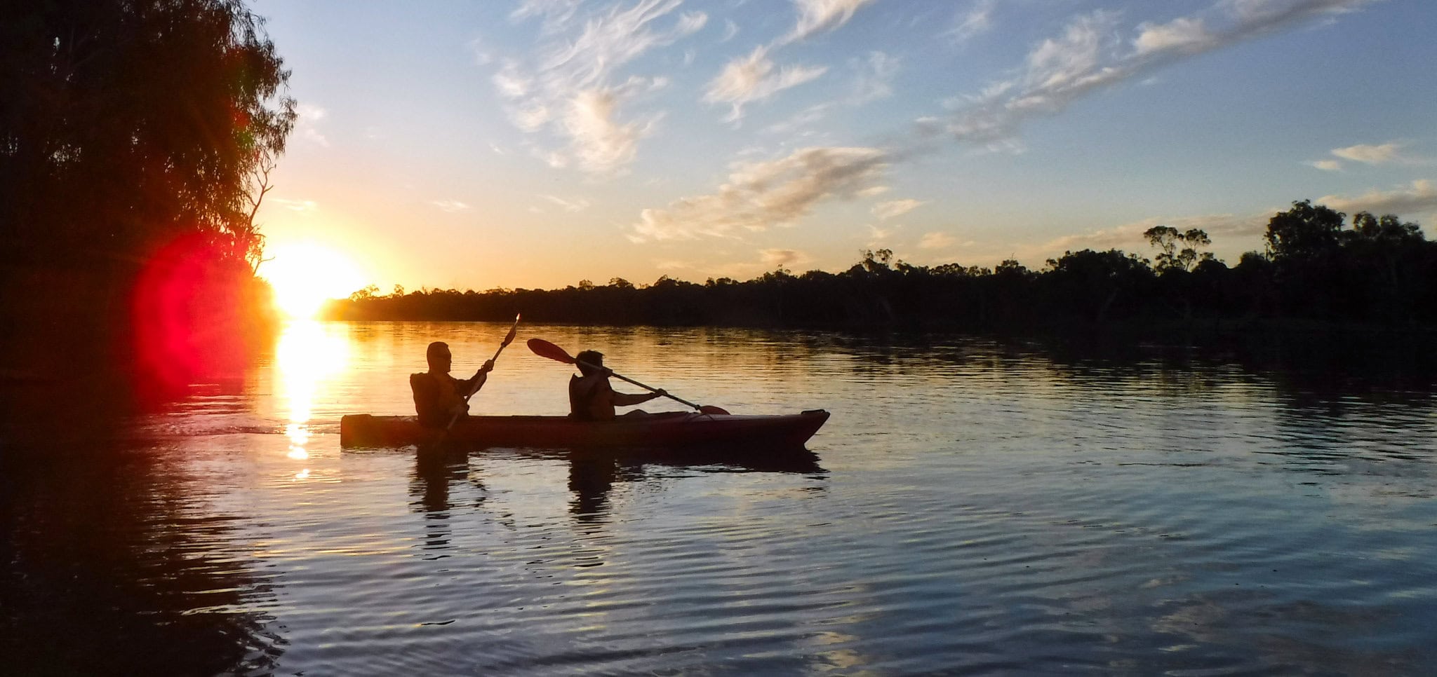 Sunset Kayak (or Canoe) Tours in the Riverland, South Australia
